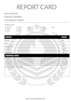 Homeschool Reports - Attendance, Report Cards, Transcripts...
